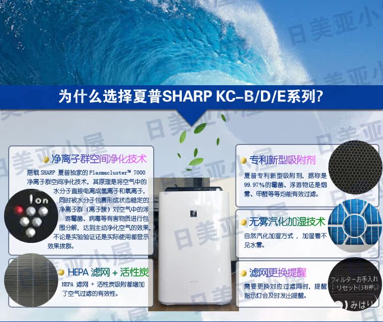 日本夏普 SHARP KC-B70D50D70E50E70-W T空气净化器 送变压器滤网_≡ 家电交易区 ≡_电视、白电、小家电交易区_家电论坛