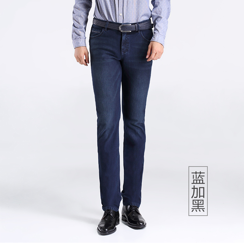 Купить Джинсы мужские 捷纯牛仔裤 春秋新品 男士针织弹力修身直筒牛仔裤 莱卡薄款 Jettrain cek0005a1 ...