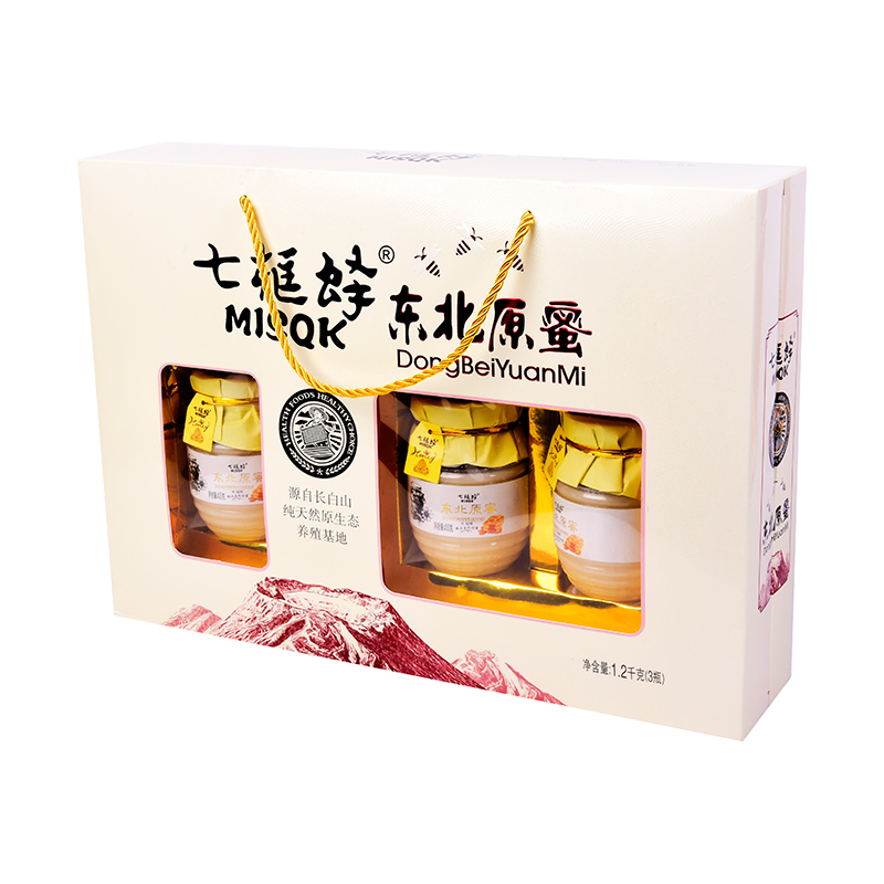 Купить 7 Коробка пчела к северо-востоку Сырой мед 1,2 кг / коробка в ...