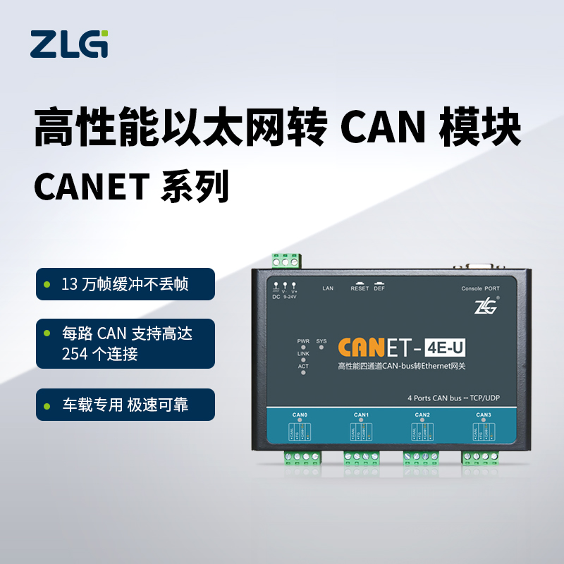 ZLG致远电子CANET系列CAN-bus转换器工业级高性能以太网转CAN模块-淘宝网