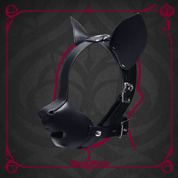 BlackMarie BDSM Genuine Leather Dog Mask K9 High End Stomach Tune Cosplay Mask - BulkChinese.com ...