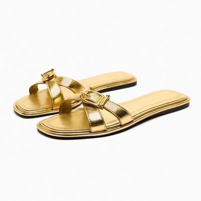 Spanish 2023 Summer New Style Flat Sandals with Flat Bottom for Outer ...