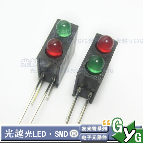 LED lamp holder 3mm2 lamp type red and green two -color LED diode 90 ...